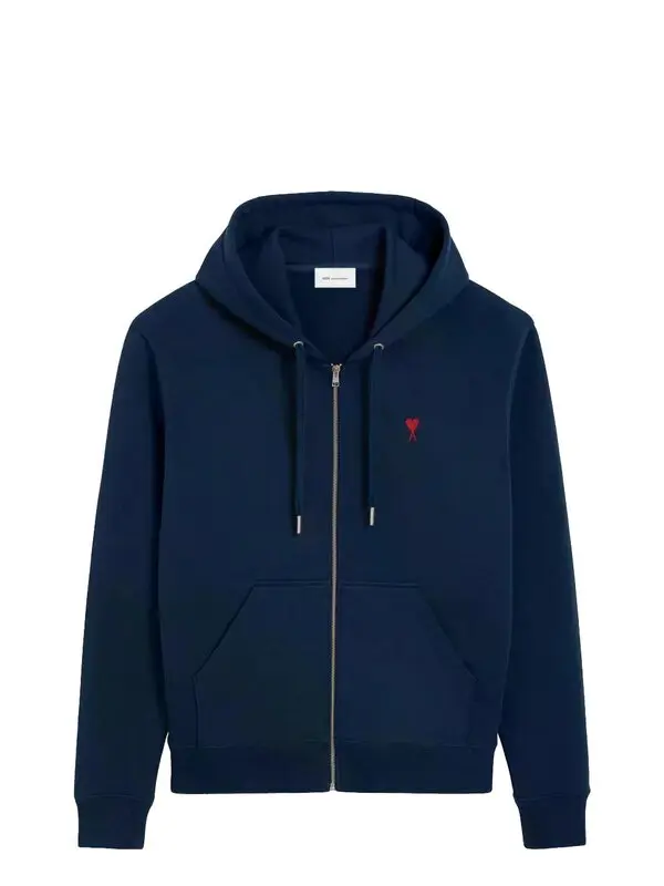 Ami De Coeur Zipped Hoodie - Blue