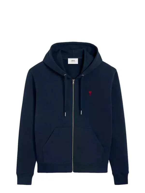 Ami De Coeur Zipped Hoodie - Blue
