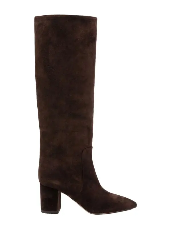 Paris Texas Suede Mid-calf Boots - Brown