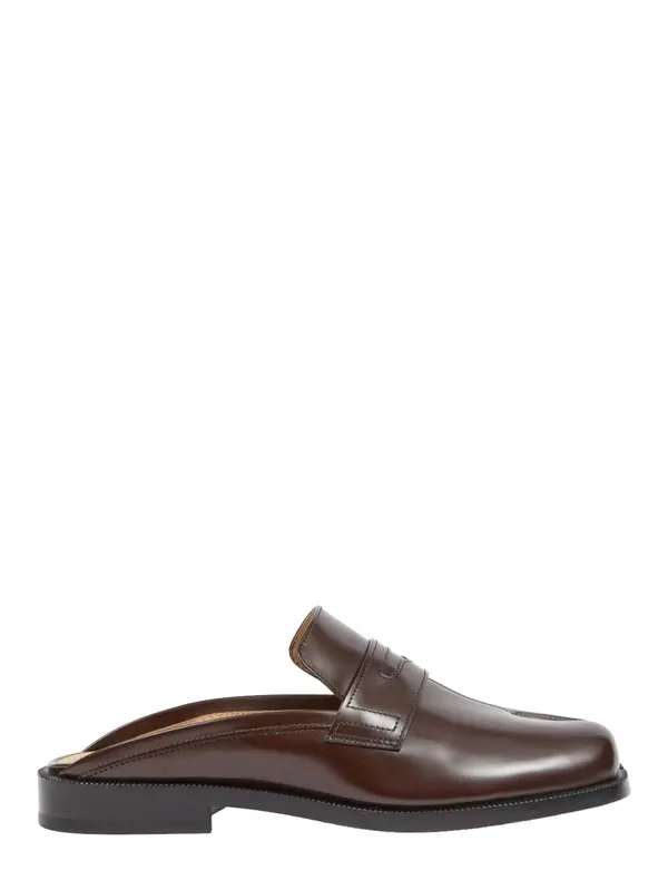 MAISON MARGIELA Tabi City Leather Mules - Brown