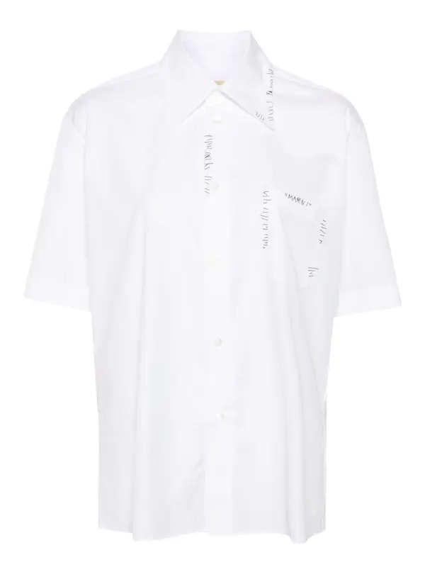 Marni Logo-embroidered Shirt - White