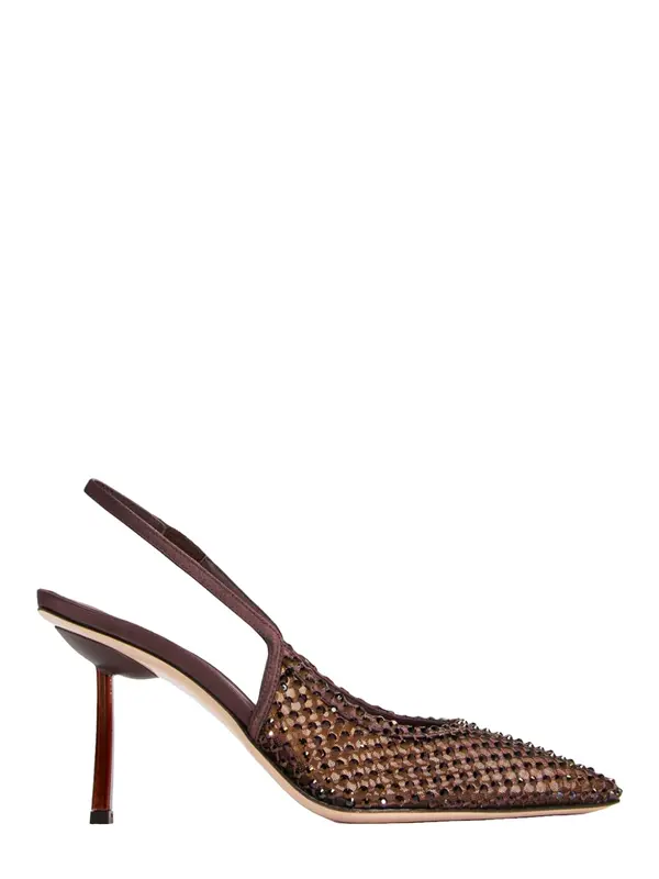 LE SILLA 80mm Gilda Slingback Pumps - Brown