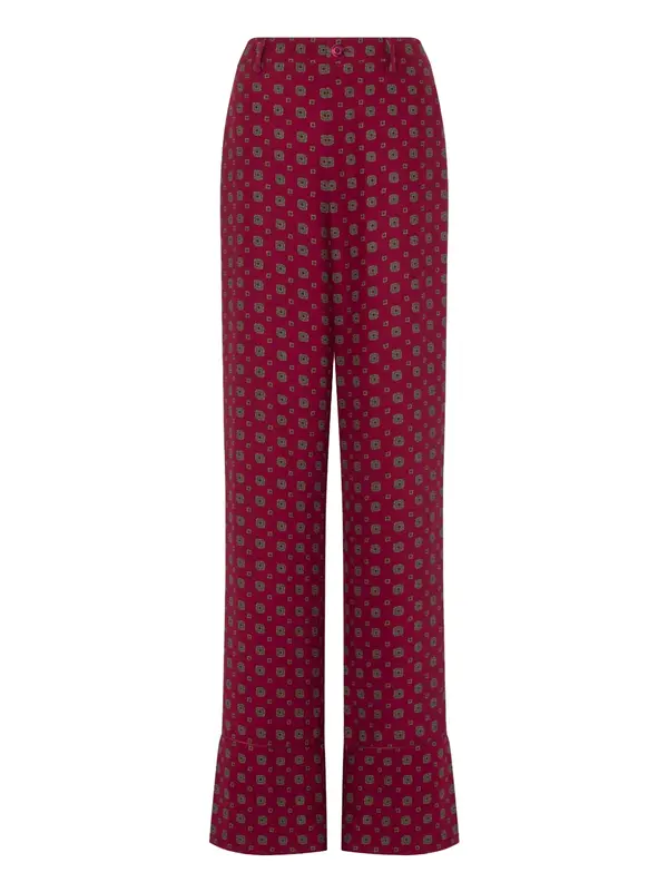 Moschino Geometric-print Trousers - Red