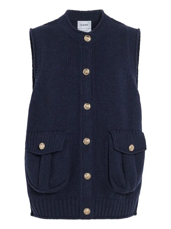 BARRIE Chunky-knit Vest - Blue
