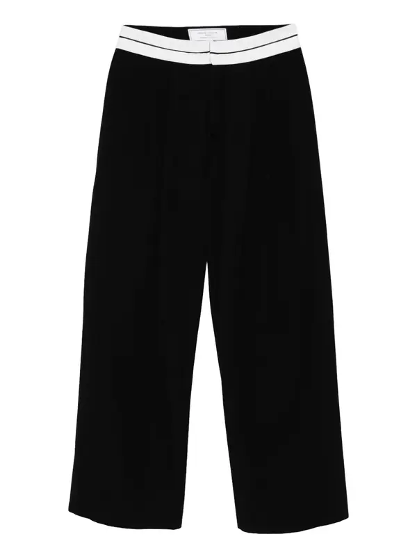 SOCIETE ANONYME Wide Leg Pleated Trousers - Black