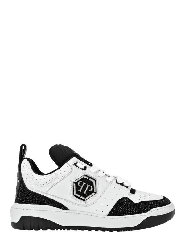 Philipp Plein Crystal-embellished Sneakers - White