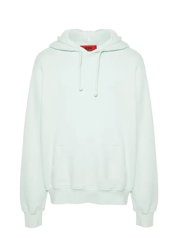 424 Logo-embroidered Hoodie - Green