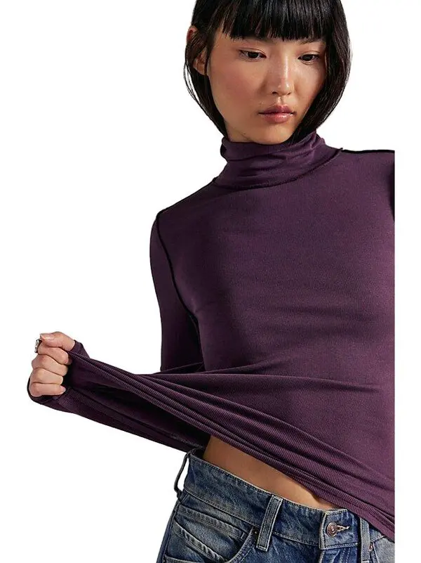 Free People We The Free Good Good Turtleneck - Vintage Grape