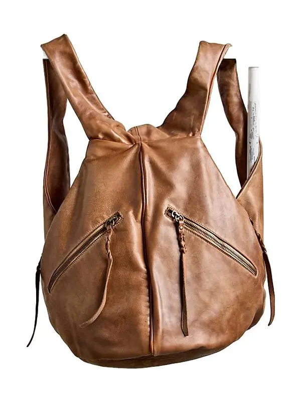Free People We The Free Bronko Leather Backpack - Caramel
