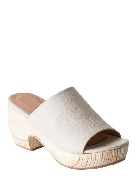 HUMA BLANCO Katlyn Platform Clog - Pebbled Cream