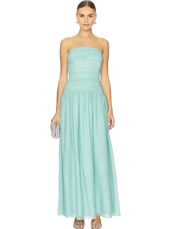 Line & Dot Delia Maxi Dress - Teal