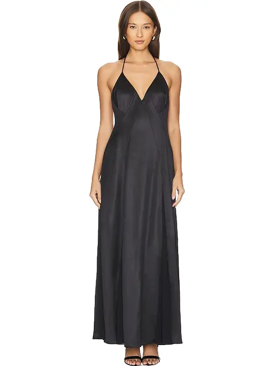 Line & Dot Dreaming Maxi Dress - Black