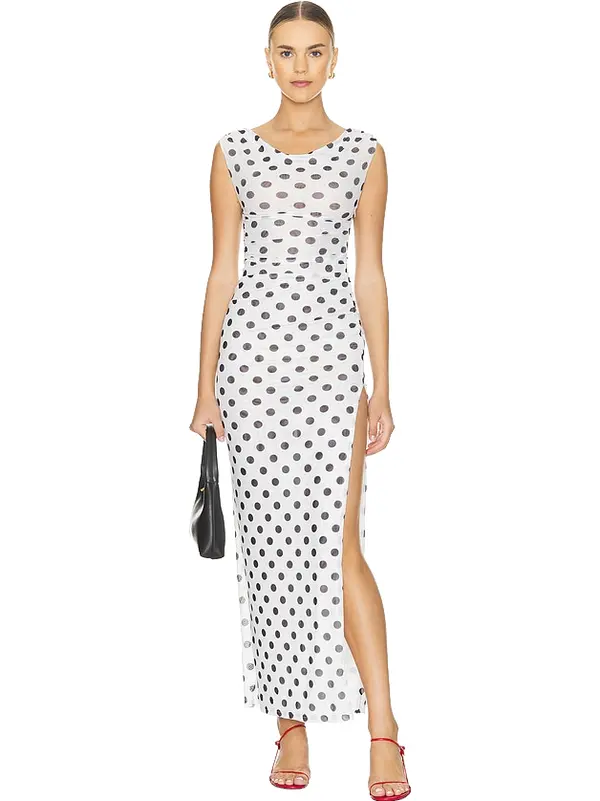 MORE TO COME X Bridget Cora Maxi Dress - White