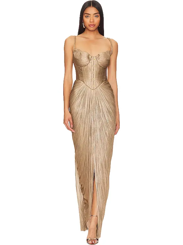 MARIA LUCIA HOHAN Noemie Gown - Bronze Jade