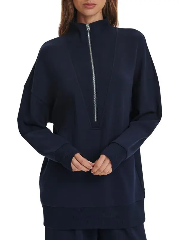 Varley Masie Long Half Zip Sweatshirt - Navy