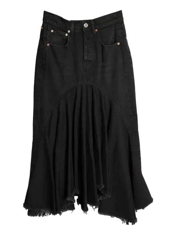 Vetements Denim Midi Skirt - Black