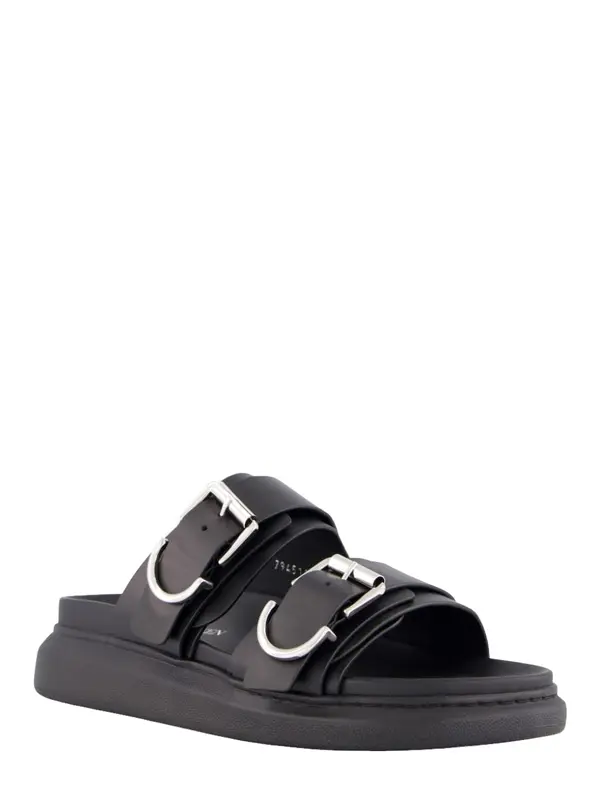 Alexander McQueen Buckle-strap Sandals - Black