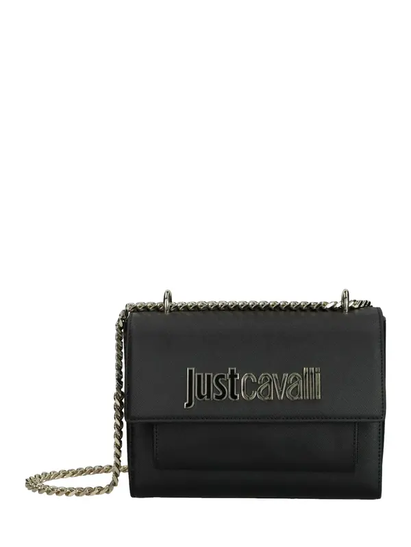 Just Cavalli Logo-plaque Shoulder Bag - Black