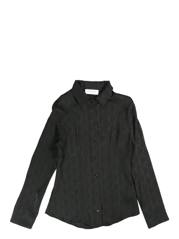 MARINE SERRE Moon Diamant Jacquard Shirt - Black