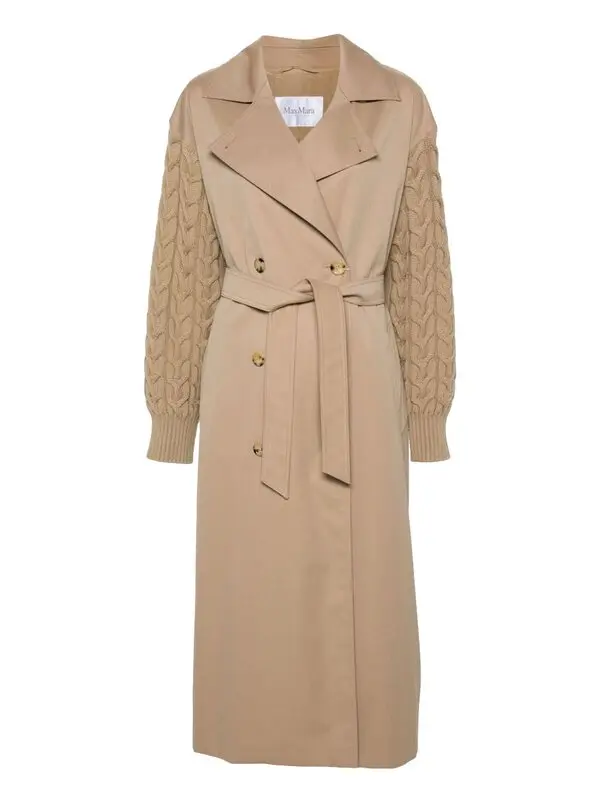 Max Mara Water-repellent Gabardine Trench Coat - Brown