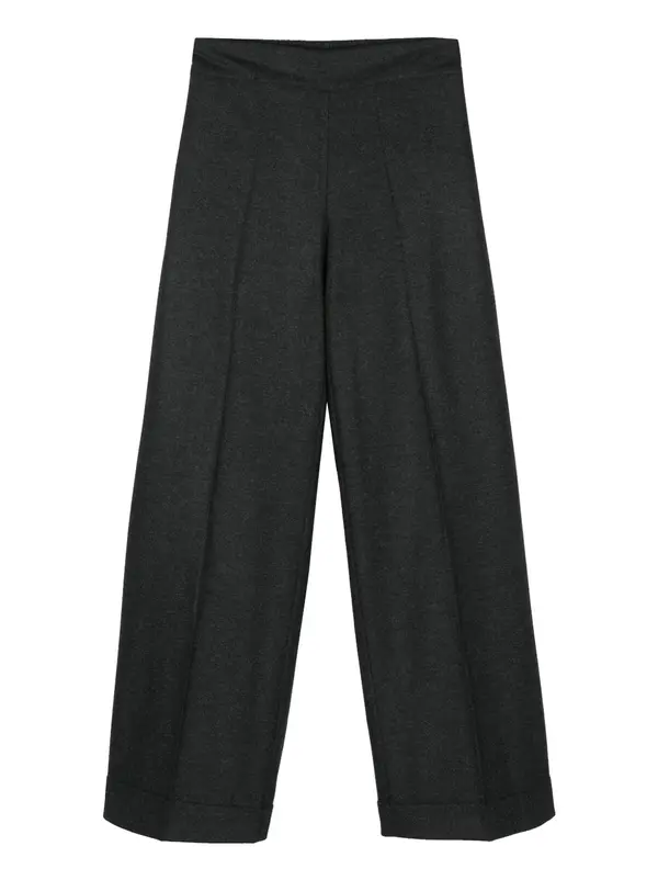 D.exterior High-waisted Palazzo Pants - Grey