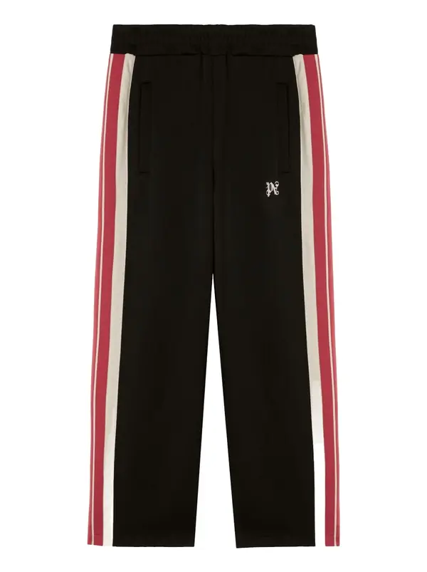 Palm Angels Monogram-embroidered Track Pants - Black