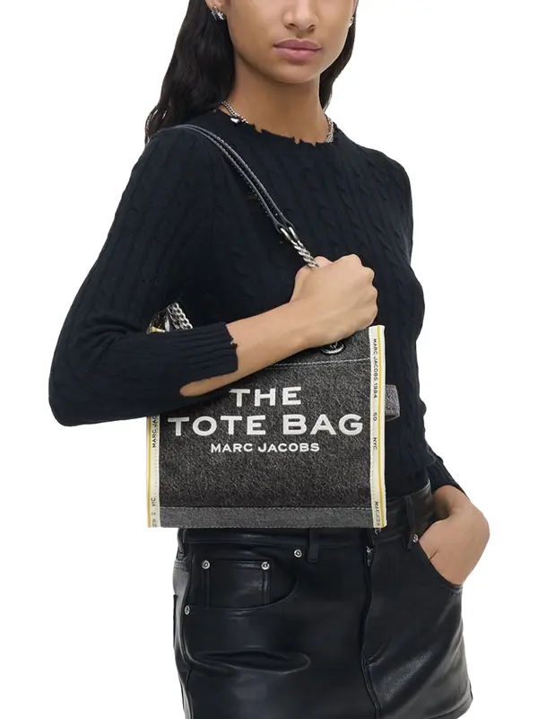 Marc Jacobs Denim Chain Small Tote Bag - Grey