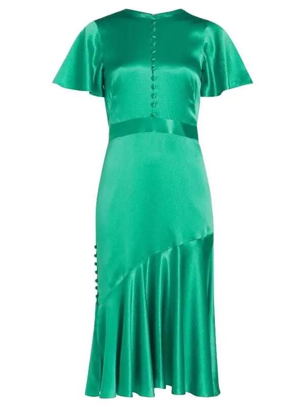 Prabal Gurung Victoria Flutter-sleeve Cocktail Dress - Emerald