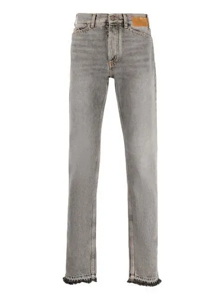 Palm Angels Mid-rise Slim Fit Jeans - Grey