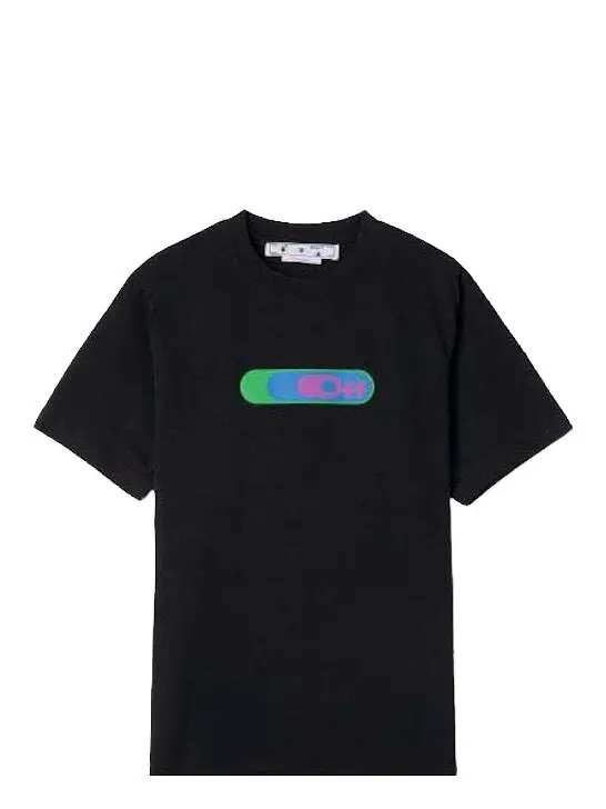 Off-White Weed Logo Print T-shirt - Black