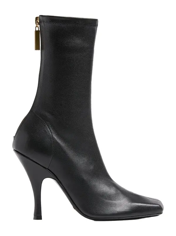 Khaite Eva Mid-calf Leather Boots - Black