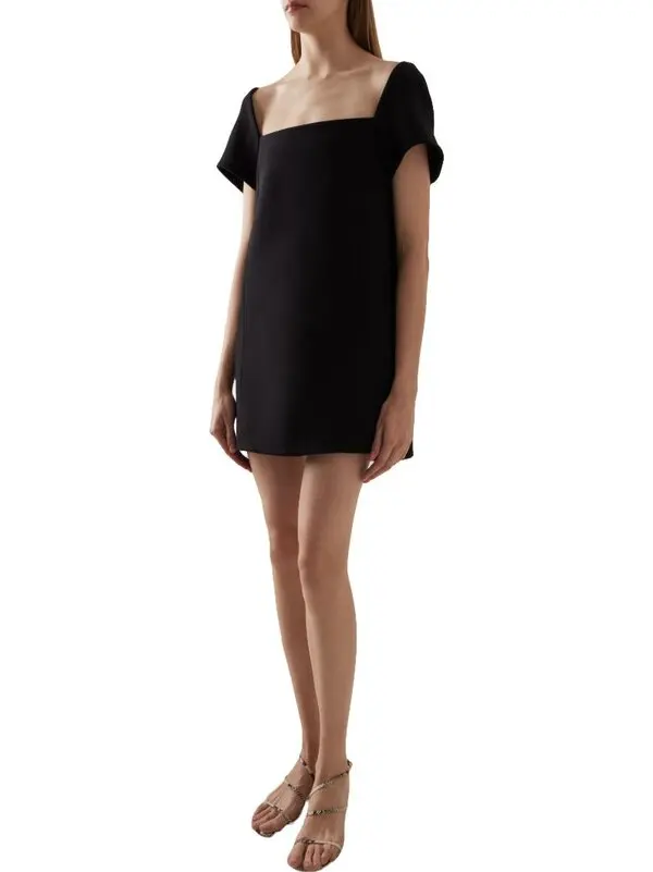 Khaite Benji Crepe Mini Dress - Black