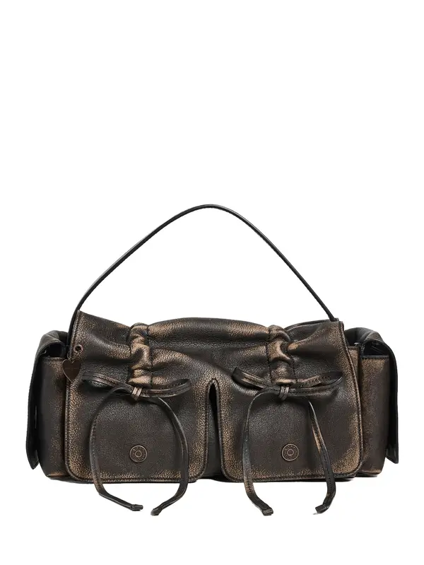 Acne Studios Multipocket Shoulder Bag - Dark Brown/beige