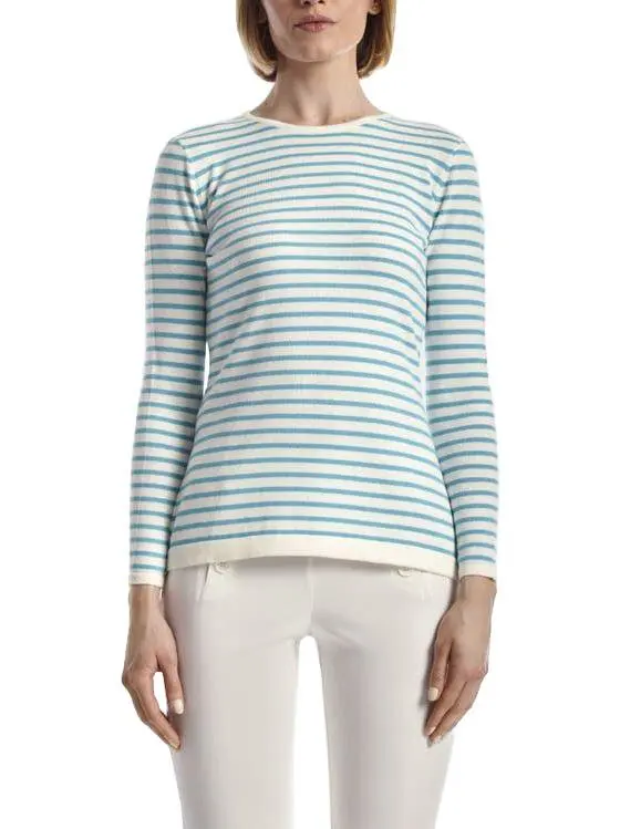CAPSULE 121 Striped Knit Sweater - Crystal Blue Stripe