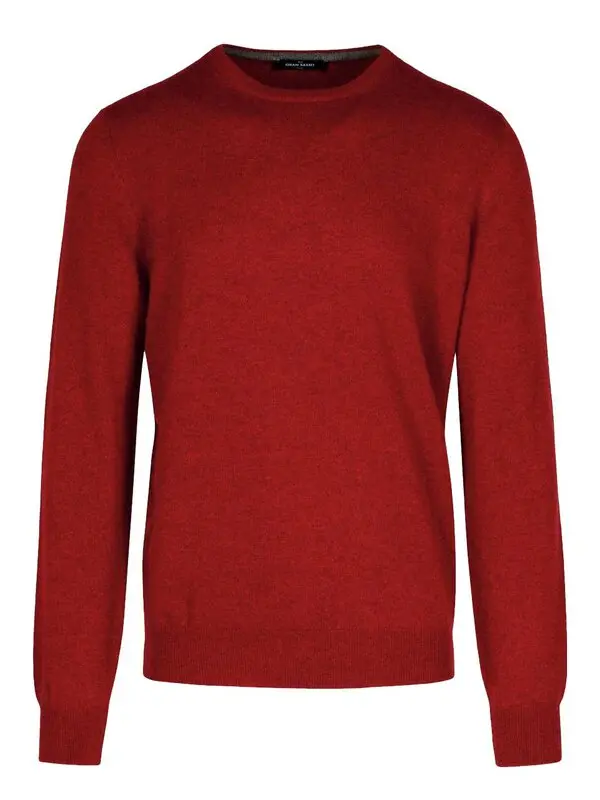 GRAN SASSO Cashmere Crew Neck Sweater - Red
