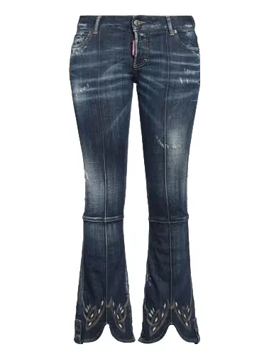 Dsquared2 Boot-cut Jeans With Appliqués - Blue