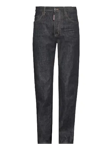 Dsquared2 Tapered Jeans With Leather Trims - Blue