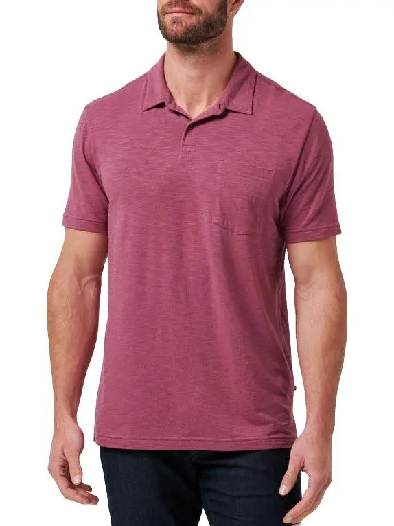 Travis Mathew Cloud Slub Pocket Polo - Damson
