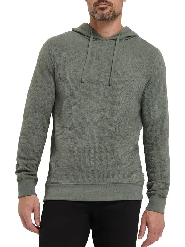 Travis Mathew Cloud Waffle Knit Hoodie - Dark Olive
