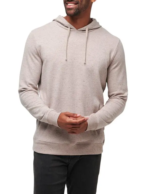 Travis Mathew Cloud Waffle Knit Hoodie - Oxford Tan