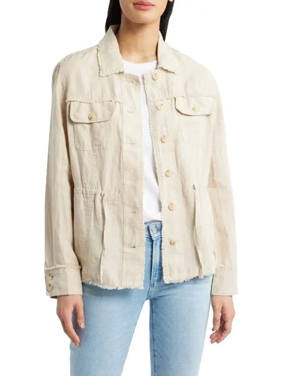 Tommy Bahama Two Palms Linen Utility Jacket - Natural