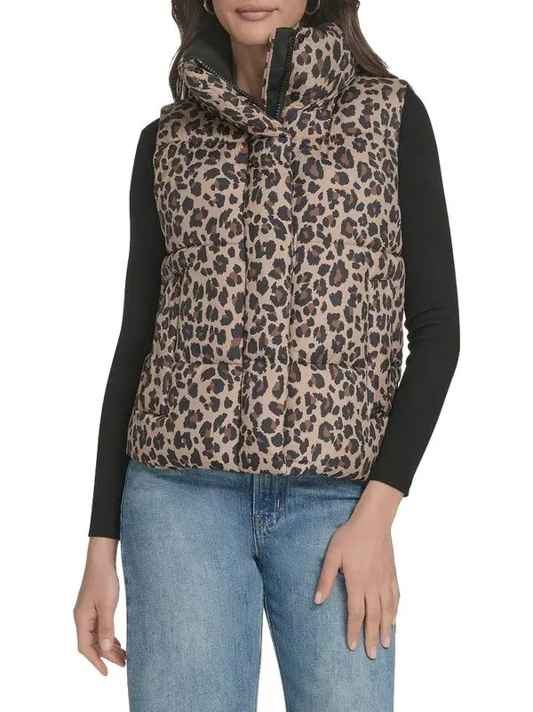 LEVI'S Quilted Puffer Vest - Leopard
