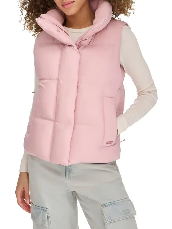 LEVI'S Quilted Puffer Vest - Pale Mauve