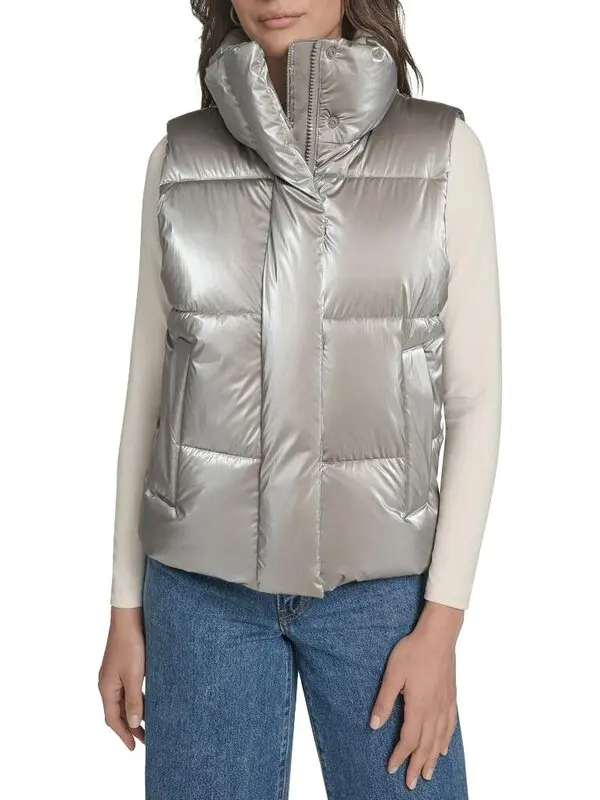 LEVI'S Quilted Puffer Vest - Silver