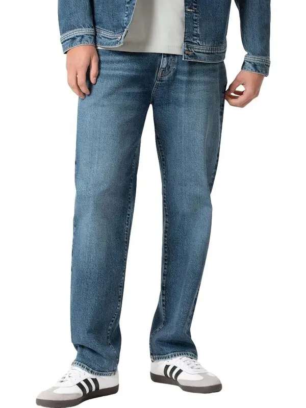 MAVI Marcel Relaxed Straight Leg Jeans - Mid Brushed Classic Blue