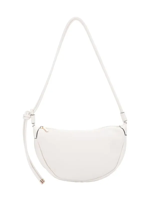 MALI + LILI Aria Recycled Vegan Leather Shoulder Bag - Ivory