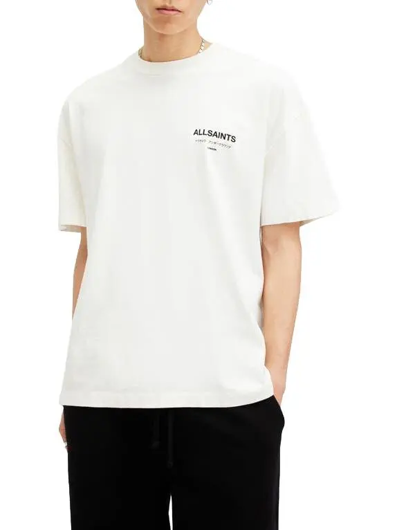 ALLSAINTS Underground Oversize Graphic T-shirt - Ashen White