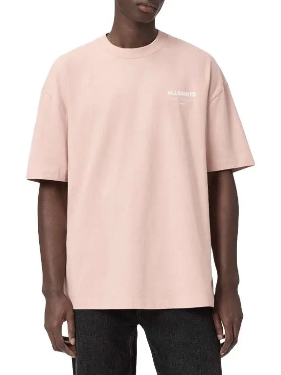 ALLSAINTS Underground Oversize Graphic T-shirt - Sunbaked Pink