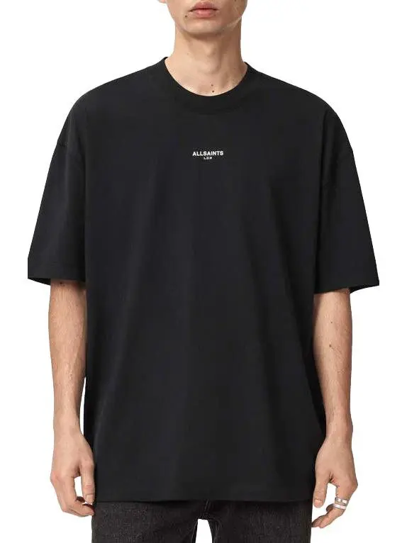 ALLSAINTS Underground Oversize Graphic T-shirt - Washed Black