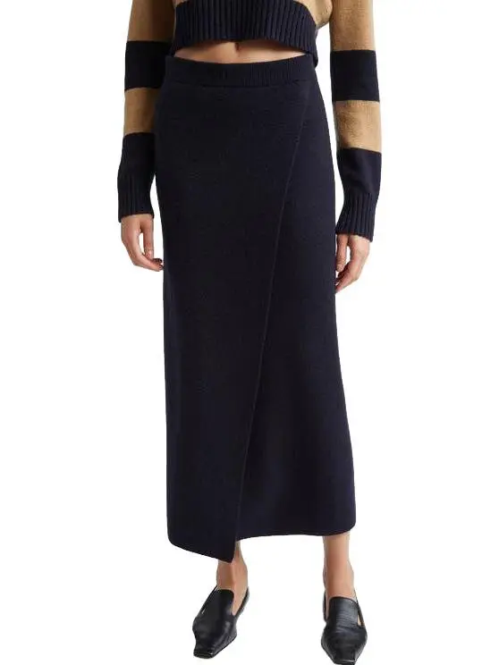 Max Mara Umbria Wool And Cashmere Skirt - Ultramarine